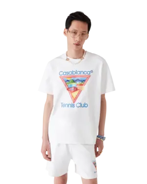 Casablanca Tennis Club Icon Short Sleeve T-shirt - Multicolor