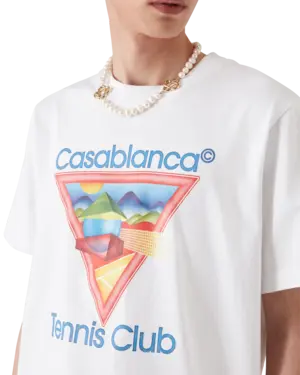 Casablanca Tennis Club Icon Short Sleeve T-shirt - Multicolor
