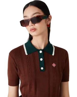 Casablanca Tortoiseshell Rectangular Sunglasses - Multicolor
