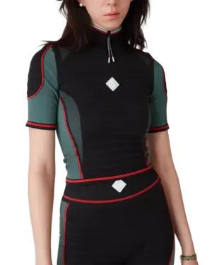 Casablanca Seamless Half Zip Shirt - Multicolor