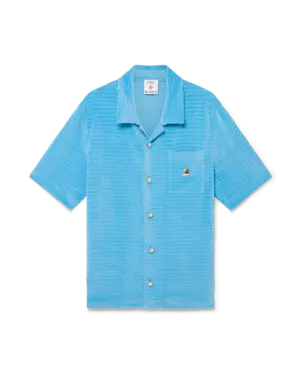Casablanca Velour Short Sleeve Stripe Shirt - Multicolor