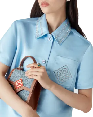 Casablanca Satin Short Sleeve Shirt