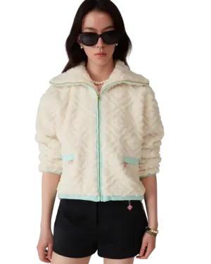 Casablanca Monogram Jacquard Fleece Jacket - Multicolor