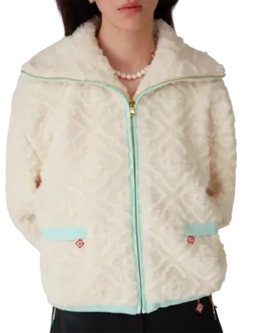 Casablanca Monogram Jacquard Fleece Jacket - Multicolor