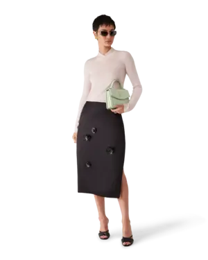 Casablanca Duchesse Satin Midi Skirt - Multicolor