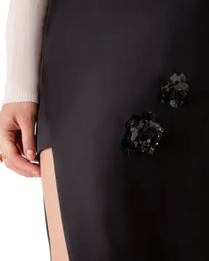 Casablanca Duchesse Satin Midi Skirt - Multicolor