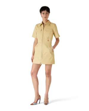 Casablanca Cotton Monogram Jacquard Mini Dress - Multicolor