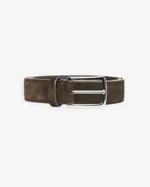 WAKAKUU Suede Belt With Tone Buckle - Silver