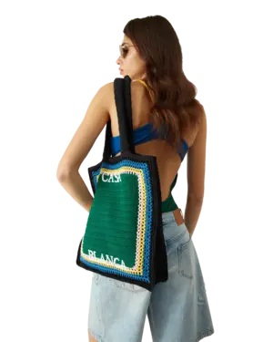 Casablanca Stripe Crochet Tote - Multicolor