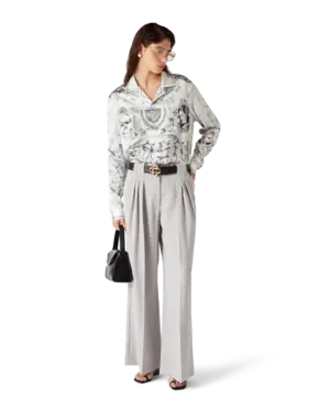 Casablanca Wool Triple Pleat Tailored Trousers