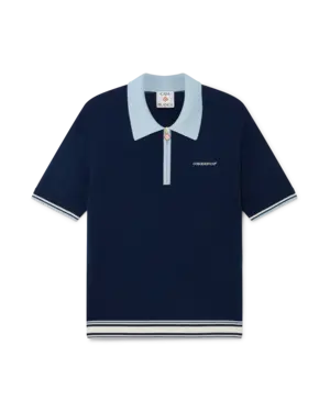 Casablanca Merino Knit Tennis Polo Shirt - Multicolor
