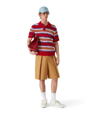 Casablanca Wool Pleated Relaxed Shorts - Multicolor