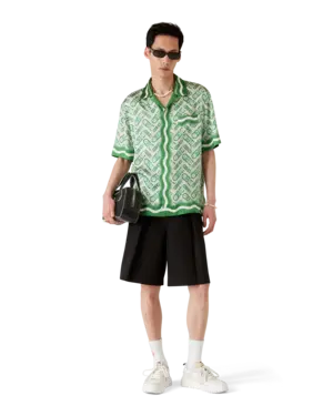Casablanca Ping Pong Short Sleeve Silk Shirt - Multicolor