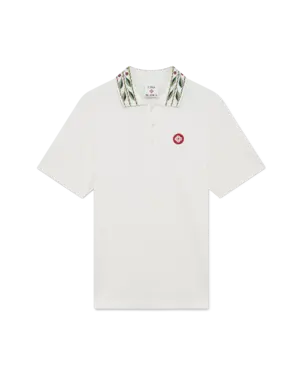 Casablanca Laurel Pique Short Sleeve Polo Shirt - Multicolor