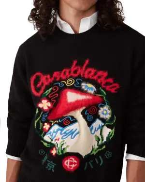 Casablanca Cotton Embroidered Mushroom Jumper - Multicolor