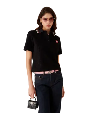 Casablanca Monogram Jacquard Towelling Polo Shirt - Multicolor