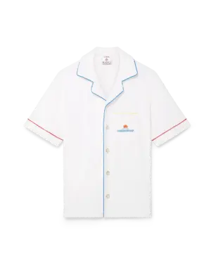 Casablanca Monogram Jacquard Short Sleeve Towelling Shirt - Multicolor