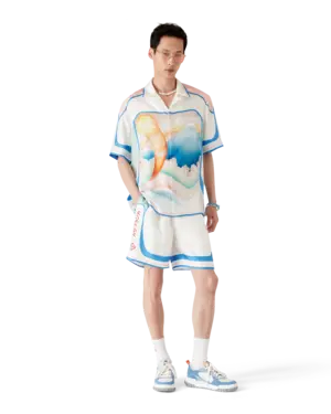 Casablanca Fuji Dream Short Sleeve Silk Shirt - Multicolor