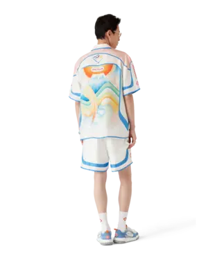 Casablanca Fuji Dream Short Sleeve Silk Shirt - Multicolor
