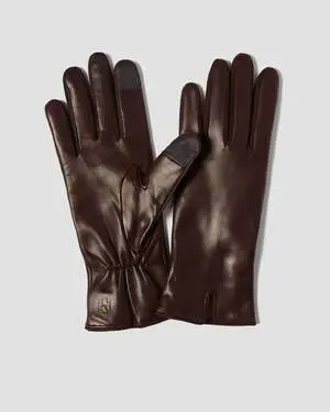 HANDSOME STOCKHOLM Essentials London Leather Gloves - Brown