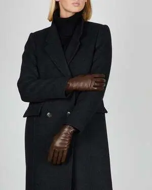HANDSOME STOCKHOLM Essentials London Leather Gloves - Brown