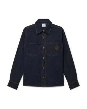 Casablanca Denim Shirt With Logo Embroidery - Multicolor