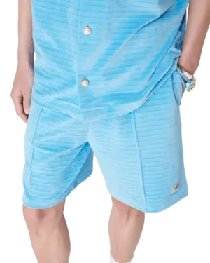 Casablanca Velour Stripe Shorts - Multicolor