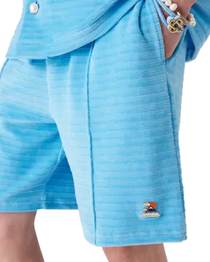 Casablanca Velour Stripe Shorts - Multicolor