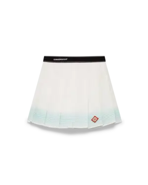 Casablanca Stripe Pleated Mini Skirt - Green