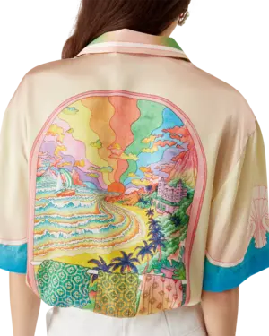 Casablanca Lucid Dreams Short Sleeve Silk Shirt - Multicolor