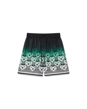 Casablanca Gradient Monogram Silk Shorts - Green