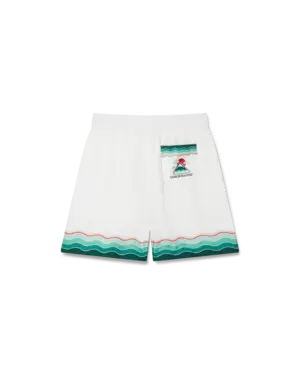 Casablanca Montagne Ondulee Silk Shorts - Multicolor