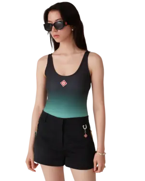 Casablanca Gradient Swimsuit - Black