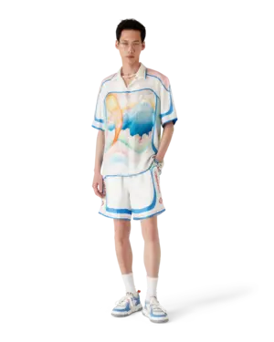Casablanca Fuji Dream Silk Shorts - Multicolor