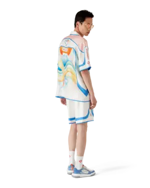 Casablanca Fuji Dream Silk Shorts - Multicolor