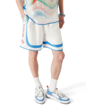 Casablanca Fuji Dream Silk Shorts - Multicolor