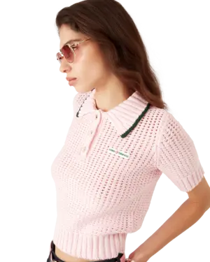 Casablanca Cotton Mouliné Polo Shirt