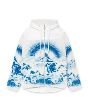 Casablanca Ski Landscape Fleece Jacket - Blue