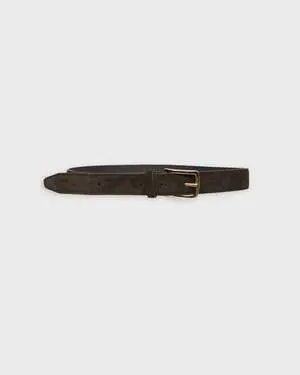 WAKAKUU Suede Belt With Gold Buckle