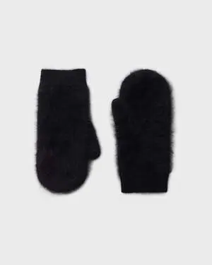 LISA YANG Brushed Mittens - Black