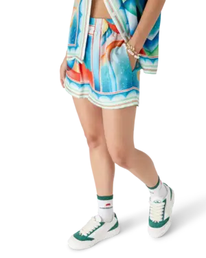 Casablanca Galaxy Court Silk Shorts