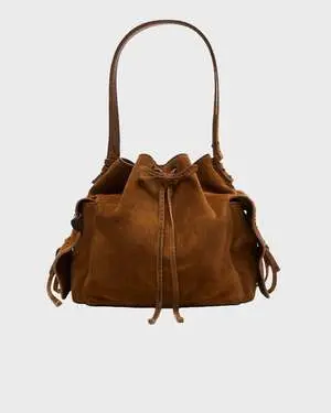 Acne Studios Multipocket Bucket Suede Bag