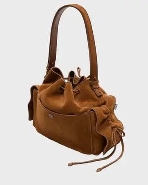 Acne Studios Multipocket Bucket Suede Bag