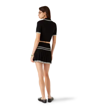 Casablanca Viscose Pleated Mini Skirt - Multicolor