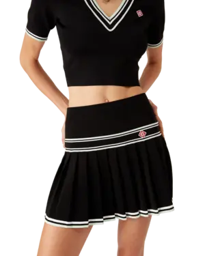 Casablanca Viscose Pleated Mini Skirt - Multicolor