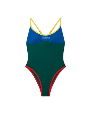 Casablanca Colourblock Swimsuit - Multicolor