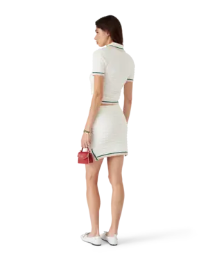 Casablanca Cotton Bouclé Mini Skirt - Green