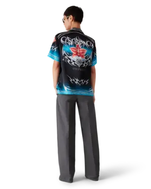Casablanca Blades Short Sleeve Silk Shirt