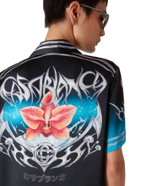 Casablanca Blades Short Sleeve Silk Shirt