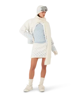 Casablanca Embroidered Monogram Fleece Mini Skirt - Multicolor